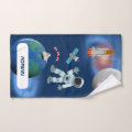 Astronaut in Space Galaxy Theme Bath Towel Set | Zazzle