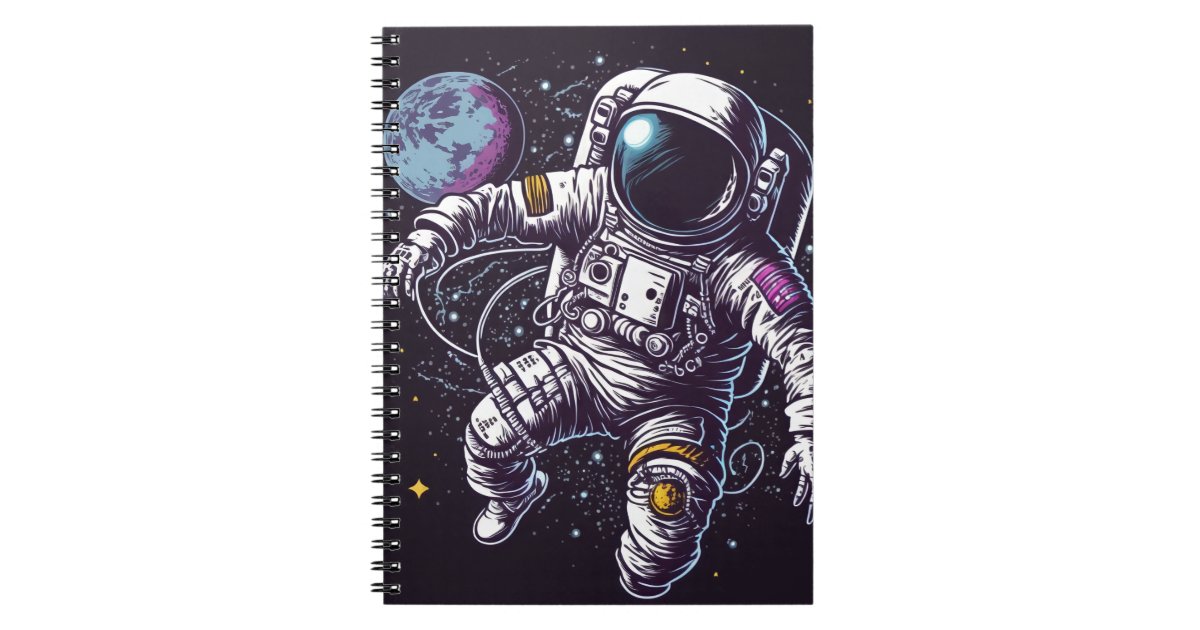 Astronaut in space notebook | Zazzle