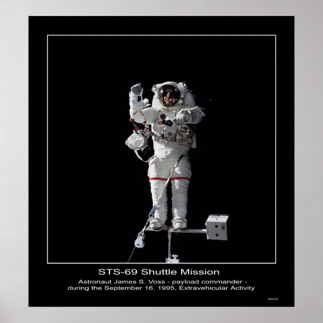Astronaut James S. Voss Outer Space Walk Poster | Zazzle
