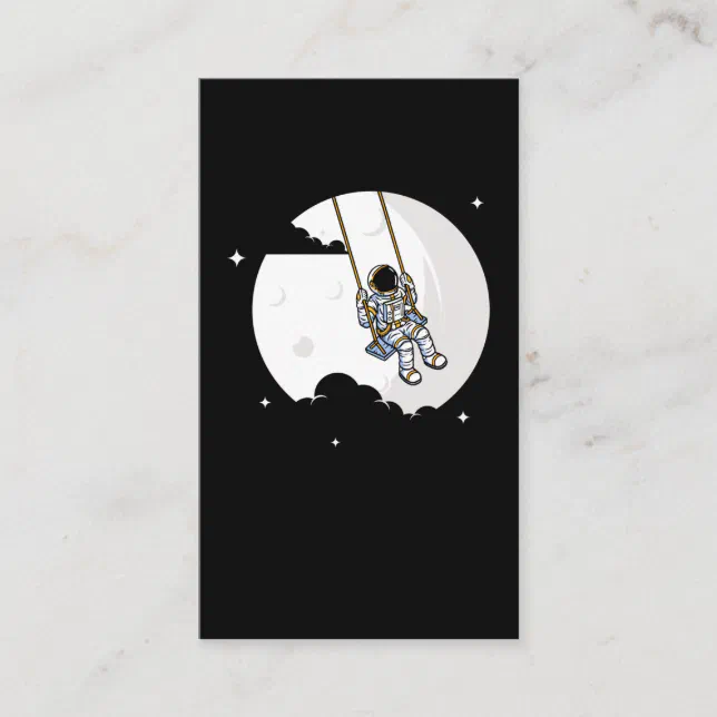 Astronaut Moon Swing Boy Girl Cosmonaut Business Card | Zazzle