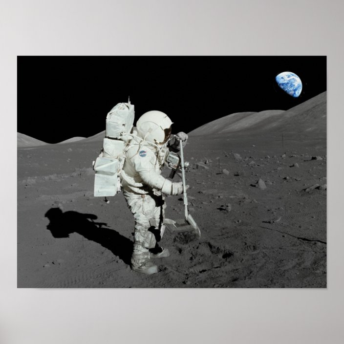Astronaut on the Moon Poster | Zazzle.com