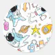 Astronaut Outer Space Baby Boy Classic Round Sticker | Zazzle