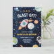 Astronaut Outer Space Blast Off Birthday Party Invitation | Zazzle