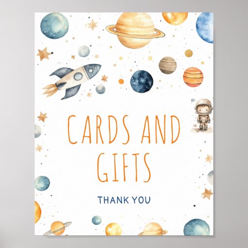Astronaut Outer Space Cards & Gifts Birthday Sign | Zazzle