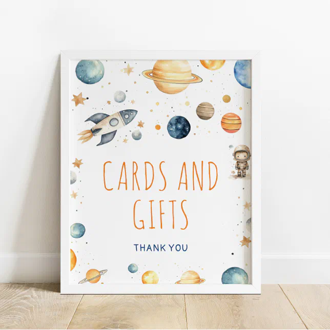 Astronaut Outer Space Cards & Gifts Birthday Sign | Zazzle