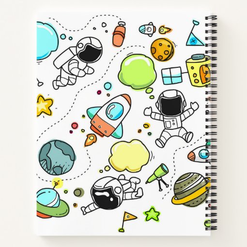 Astronaut Outer Space Personalized Back To School Notebook | Zazzle