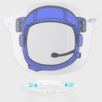 Astronaut Space Helmet Blue Face Shield | Zazzle