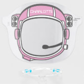 Astronaut Spaceman Space Helmet Pink Personalized Face Shield | Zazzle