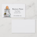 Astronaut & Spaceship Business Card | Zazzle