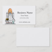 Astronaut & Spaceship Business Card | Zazzle