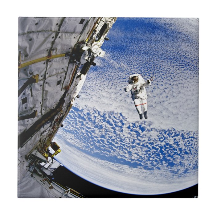 Astronaut Spacewalk Ceramic Tile | Zazzle.com