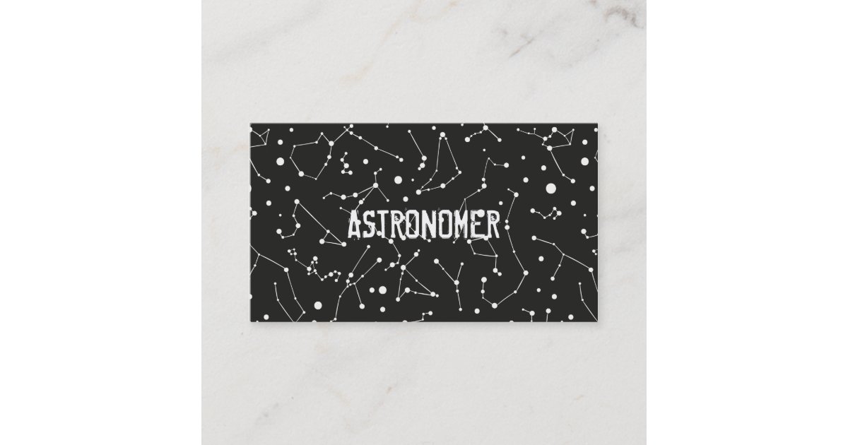 Astronomer and Constellations Business Card | Zazzle