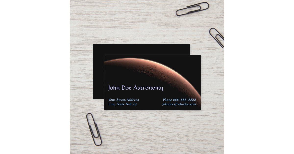 Astronomer Astronomy Solar System Business Card | Zazzle