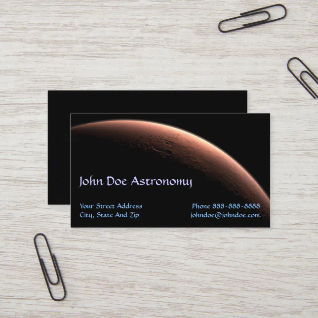 Astronomer Astronomy Solar System Business Card | Zazzle
