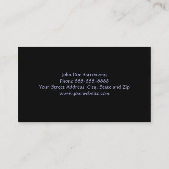 Astronomer Astronomy Solar System Business Card | Zazzle