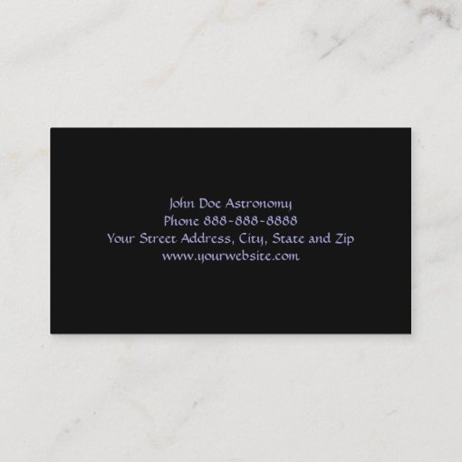 Astronomer Astronomy Solar System Business Card | Zazzle