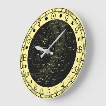 Astronomer's Astronomy Symbols Constellation Clock | Zazzle