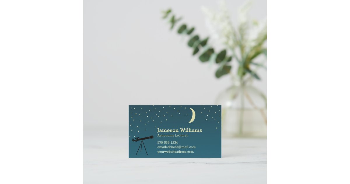 Astronomers, Astronomy Themed Telescope Business Card | Zazzle