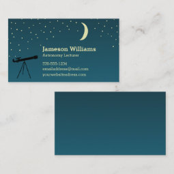 Astronomers, Astronomy Themed Telescope Business Card | Zazzle