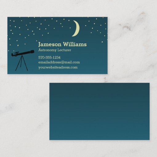 Astronomers, Astronomy Themed Telescope Business Card | Zazzle