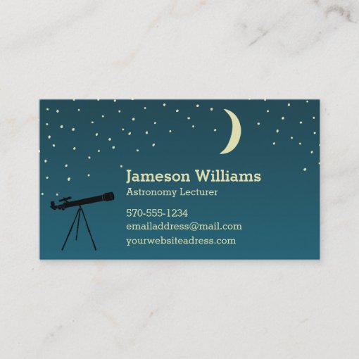 Astronomers, Astronomy Themed Telescope Business Card | Zazzle