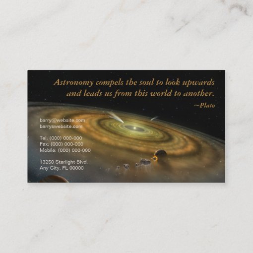 Astronomy Business Card | Zazzle