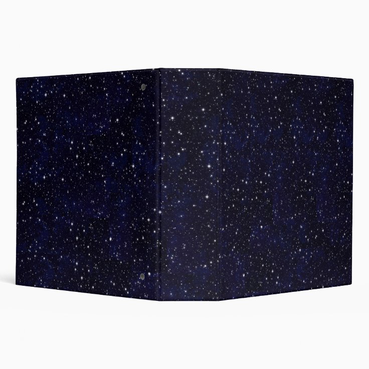 Astronomy Deep Space Stars Universe Elegant Black 3 Ring Binder | Zazzle