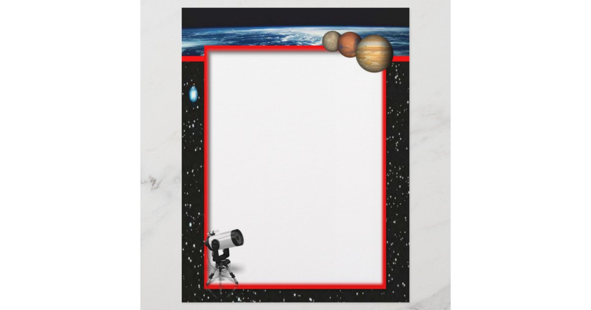 Astronomy Letterhead | Zazzle