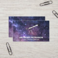 Astronomy | Space and Telescope Business Card | Zazzle