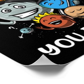 Astronomy Space Party Solar System Planets Joke Poster | Zazzle