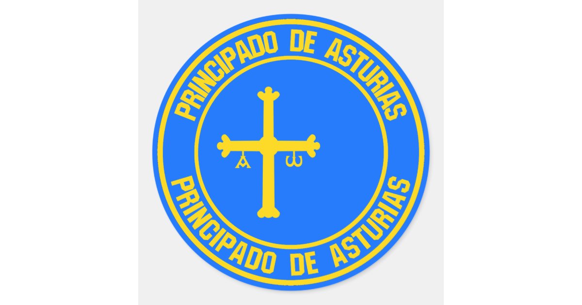 Asturias Round Emblem Classic Round Sticker | Zazzle