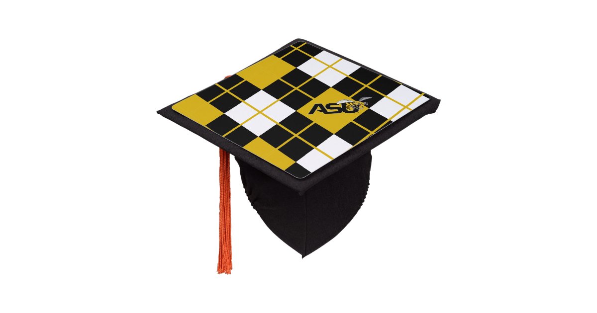 ASU Hornet Argyle Pattern Graduation Cap Topper | Zazzle