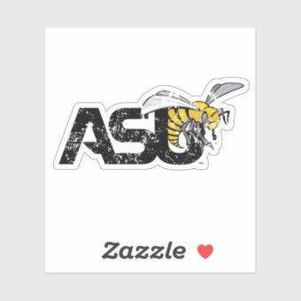 ASU Hornet Distressed Sticker | Zazzle