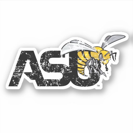 ASU Hornet Distressed Sticker | Zazzle