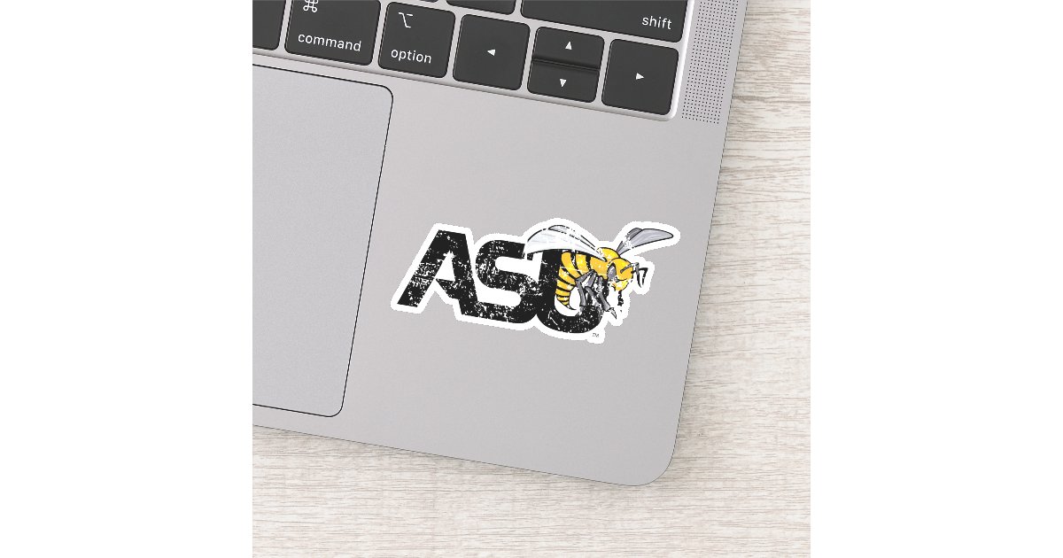 ASU Hornet Distressed Sticker | Zazzle
