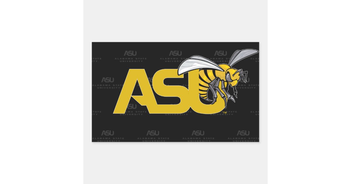 ASU Hornet Logo Watermark Rectangular Sticker | Zazzle