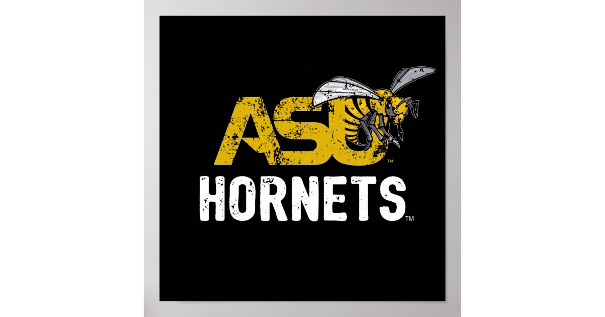 ASU Hornet Mark Hornets Distressed Poster | Zazzle