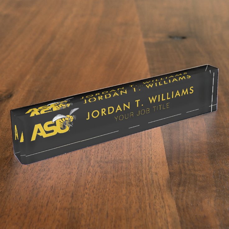 ASU Hornet Mark logo Desk Name Plate | Zazzle