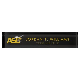 ASU Hornet Mark logo Desk Name Plate | Zazzle