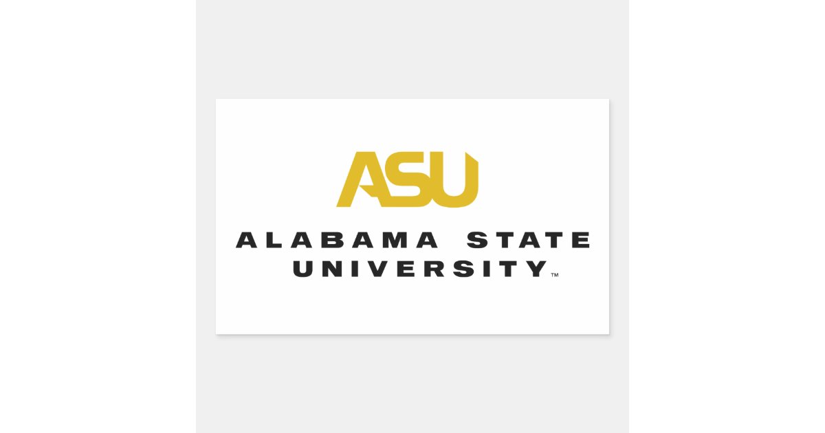 ASU Signature Mark Rectangular Sticker | Zazzle