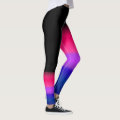 Asymmetric bi bisexual pride flag leggings | Zazzle