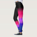 Asymmetric bi bisexual pride flag leggings | Zazzle