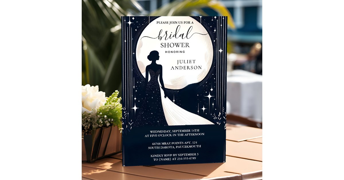 At Costume Men Tuxedo Bold Black Tie Bridal Shower Invitation | Zazzle