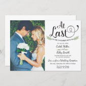 At Last Wedding Reception Invitation | Zazzle