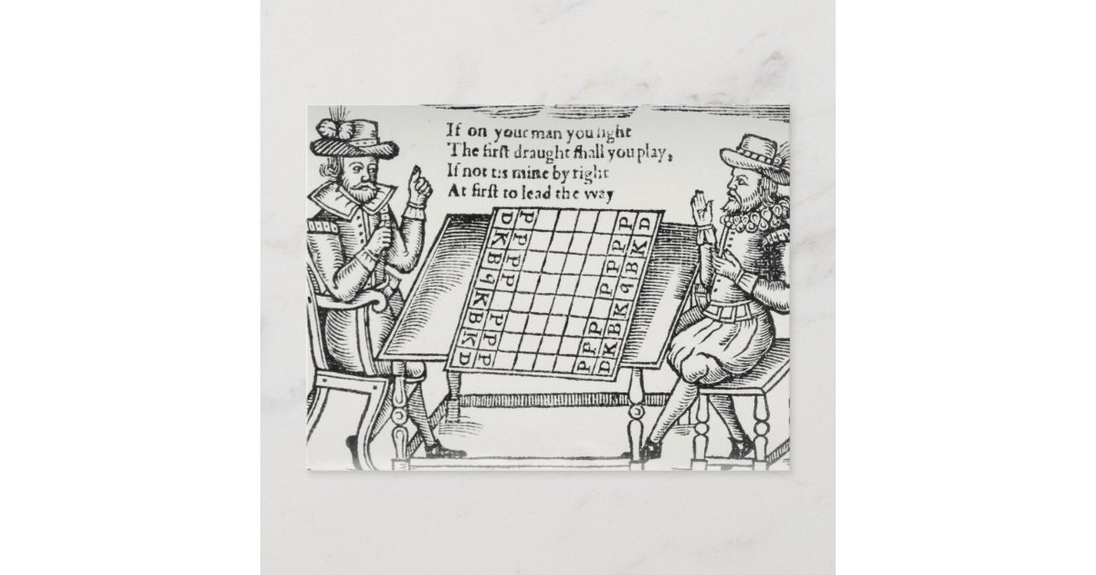 At the Chess Board Postcard | Zazzle