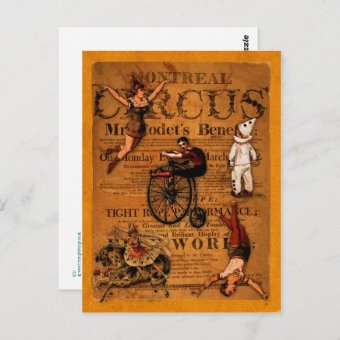 At the Circus Postcard | Zazzle