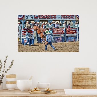 At The Lakeside Rodeo Poster | Zazzle