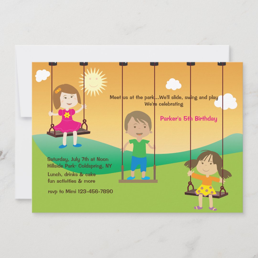 At The Playground Invitation | Zazzle