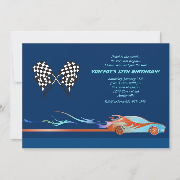 At the Race Track Invitation | Zazzle.com