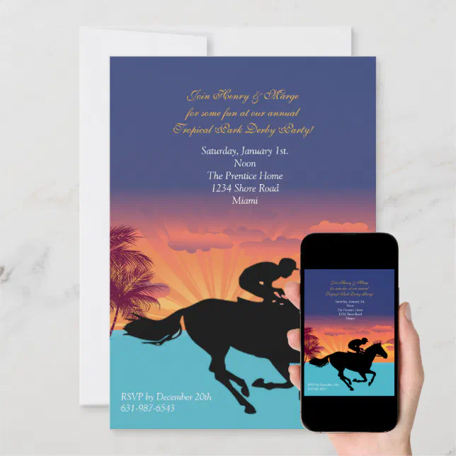 At the Races Invitation | Zazzle